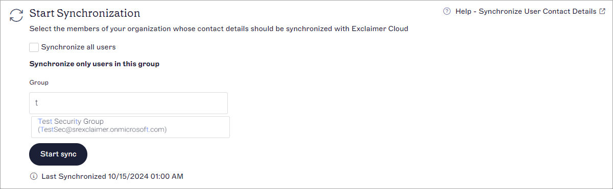 Synchronize user data – Exclaimer Knowledge Base